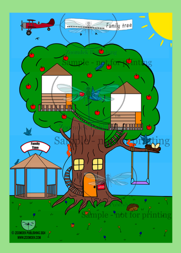 My Family Tree. Direct Work Sheet. Pack of 10. – Zoomdek